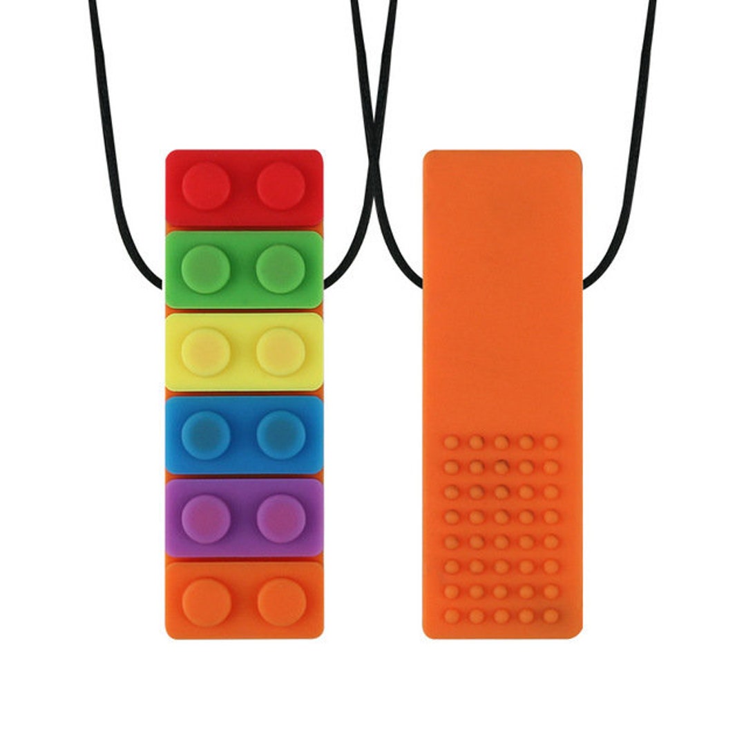 1pc Sensory Chew Necklace Brick Chewy Kids Silicone Biting Pencil ...