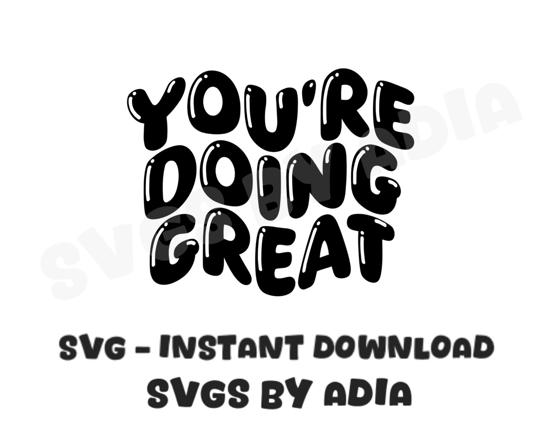 You're Doing Great SVG File for Cricut, Cute Trendy Retro - Etsy