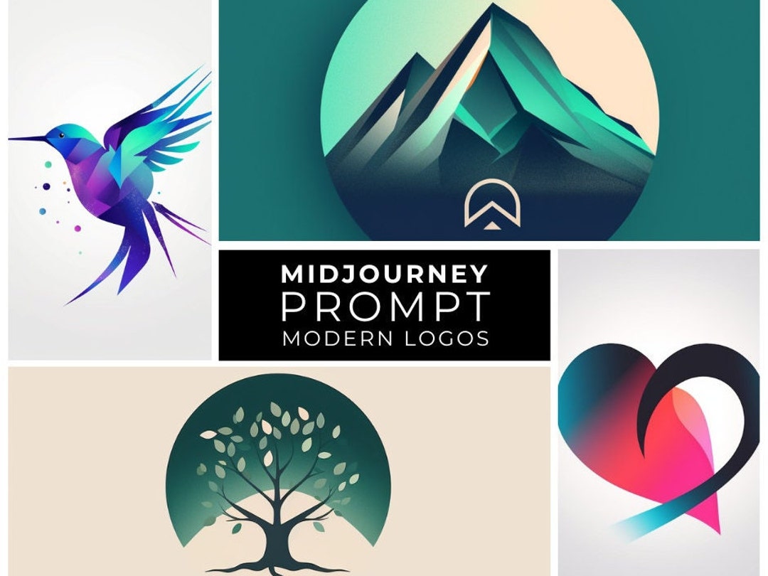 Midjourney Prompt, Modern Logos, Logo Generator, Contemporary ...