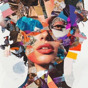 Midjourney Prompts+images: Hypnagogic Abstract Maximalist Paper Collage ...