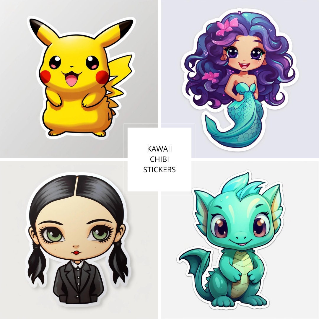 Midjourney Promptimages: Custom Kawaii Chibi Stickers, Cute ...