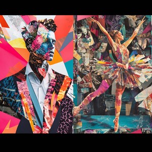 Midjourney Prompts+images: Hypnagogic Abstract Maximalist Paper Collage ...