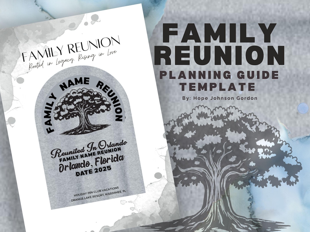 Editable Family Reunion Program Template: Keepsake Booklet (digital Download) - Etsy