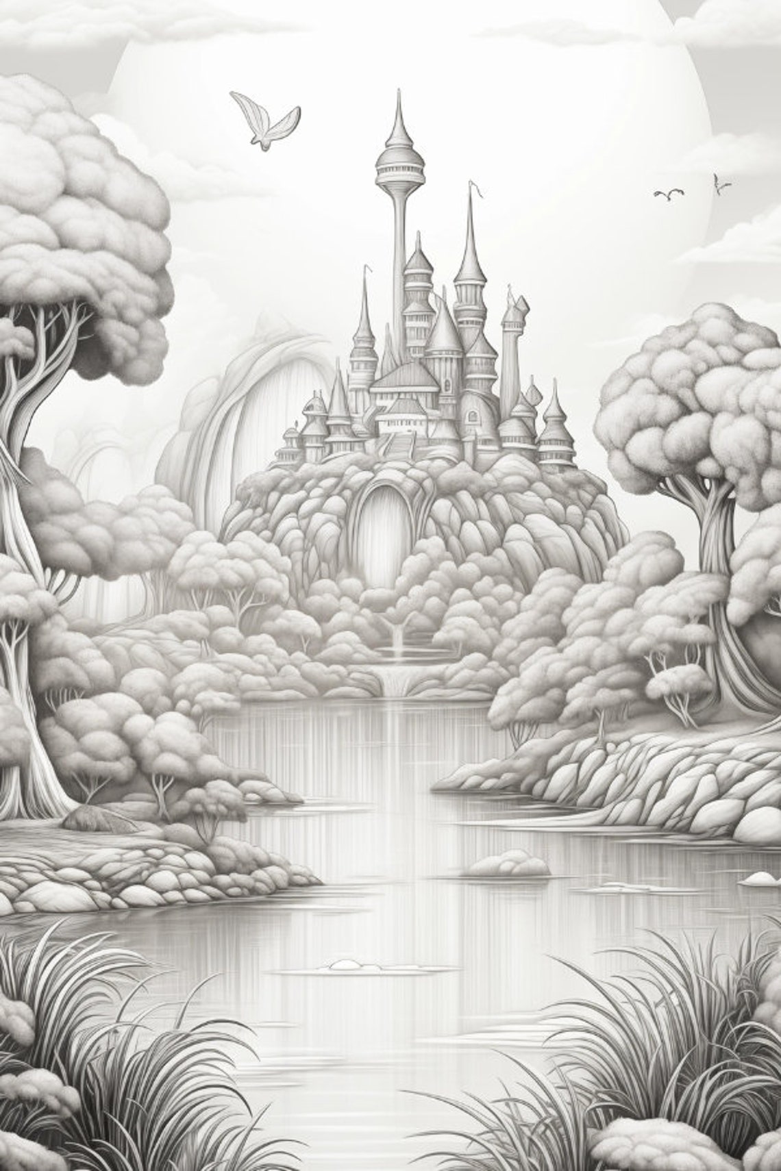 25 Printable Adult Colouring Pages Dreamy Lands - Etsy