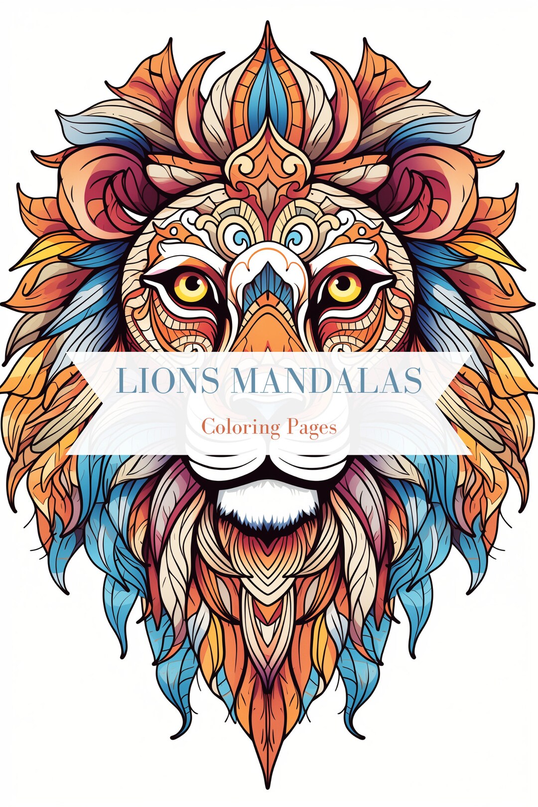 Lion Colouring Sheets, 40 Printable Colouring Pages, Animal Adult ...