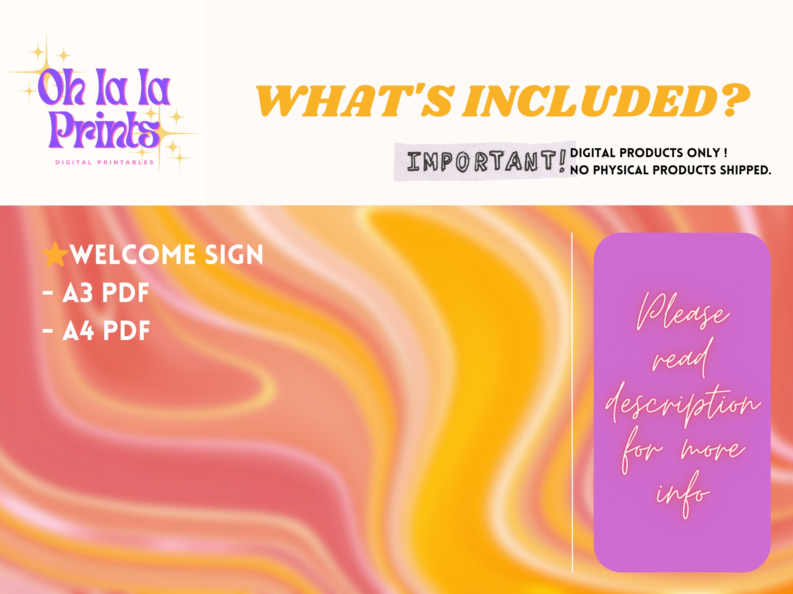 Hippie Welcome Sign, Printable Sign Party, Hippie Themed Party, DIY ...