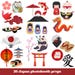 Japan Culture Decoration Printable Photobooth Props Cake Topper ...