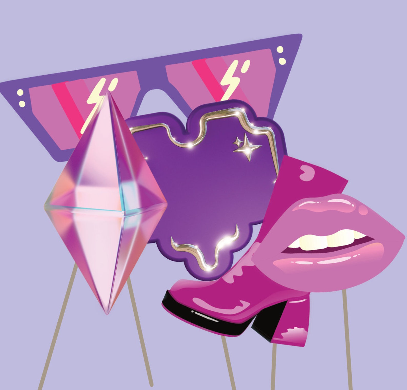Euphoria Birthday Photobooth Props Euphoria Printable Party Props ...