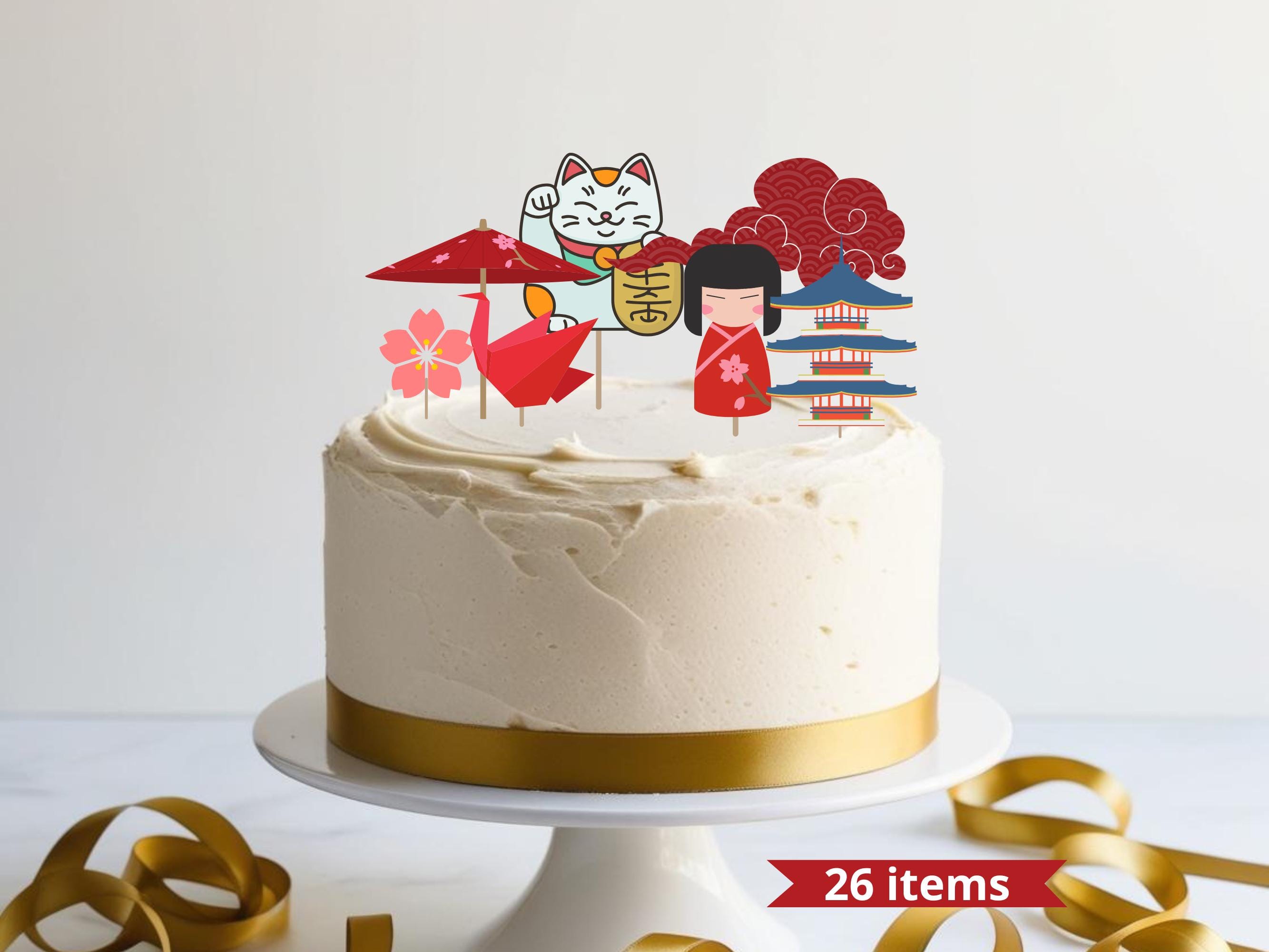 Japan Culture Decoration Printable Photobooth Props Cake Topper ...