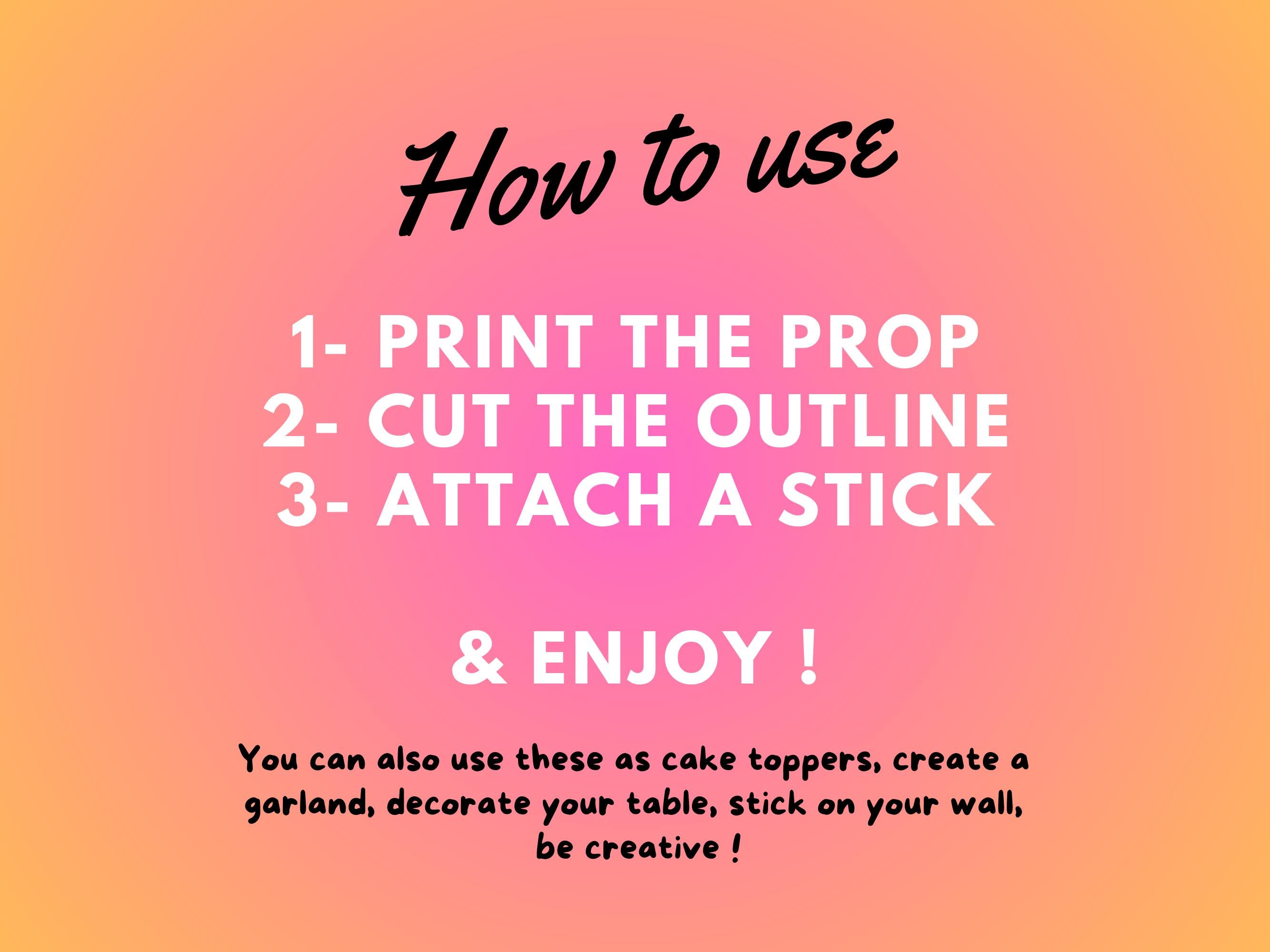 Circus Party Printable Props – Fun Photo Booth Props & Cake Topper, DIY ...