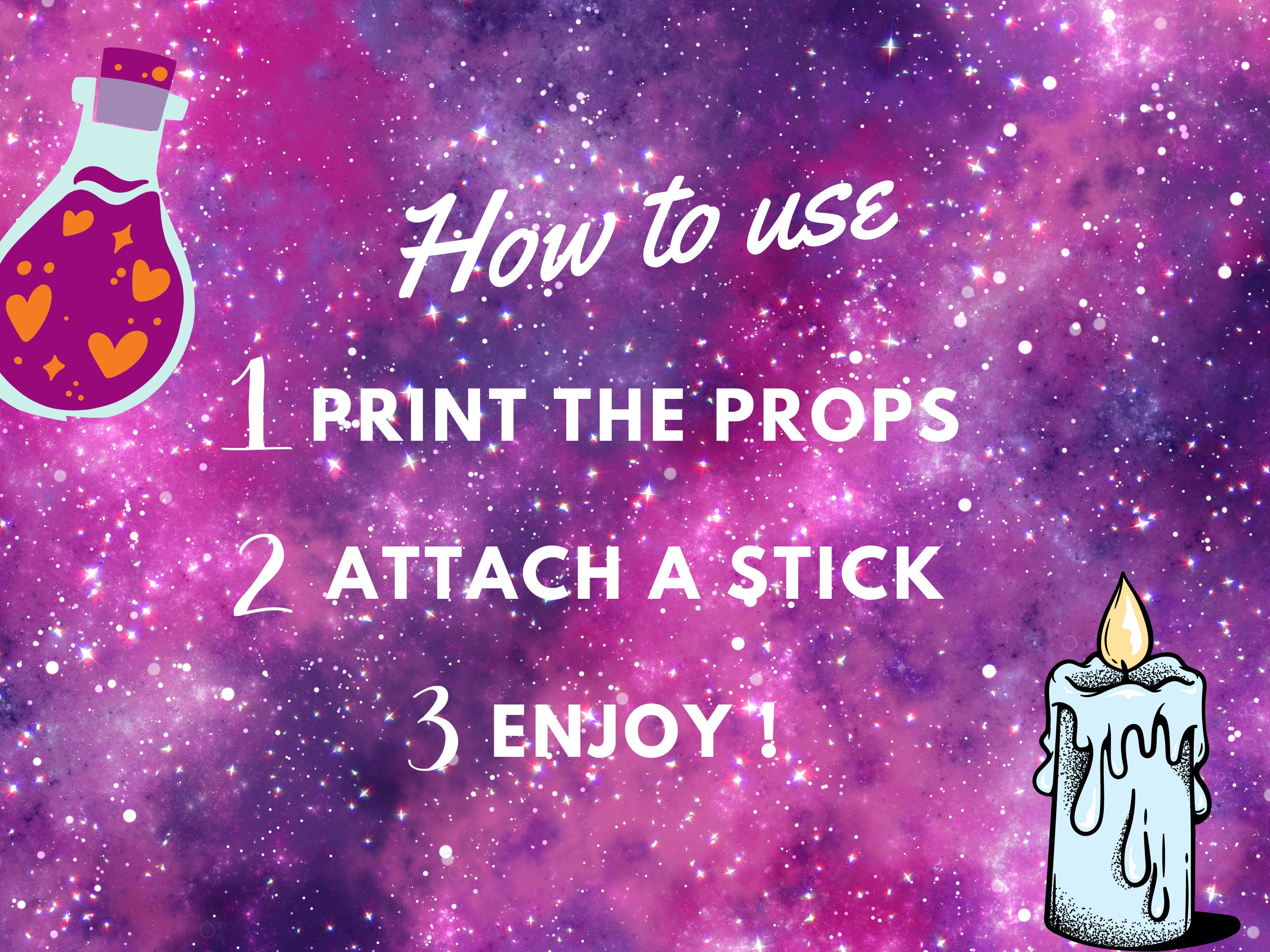 38 "mystical" Photobooth Props, Printable Photobooth Props, Party Props ...