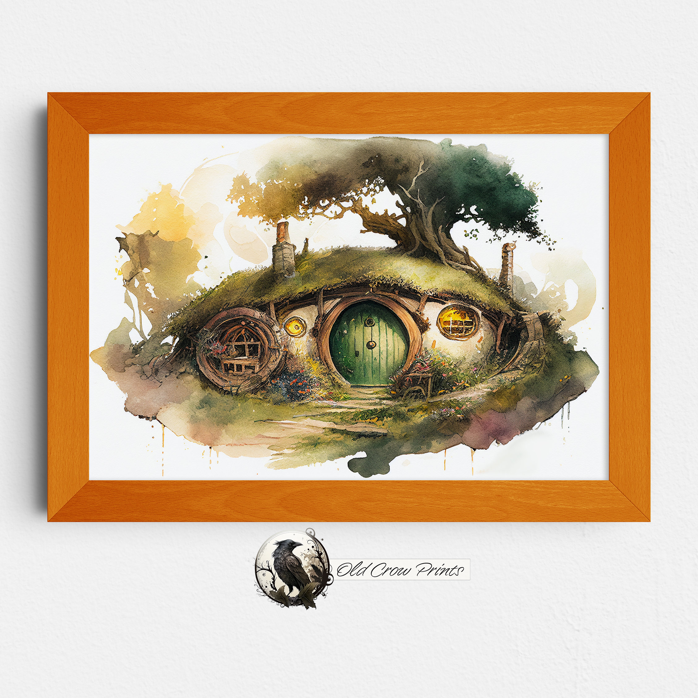 Bag End Watercolor Painting, Lord of the Rings Art, Fantasy Art ...