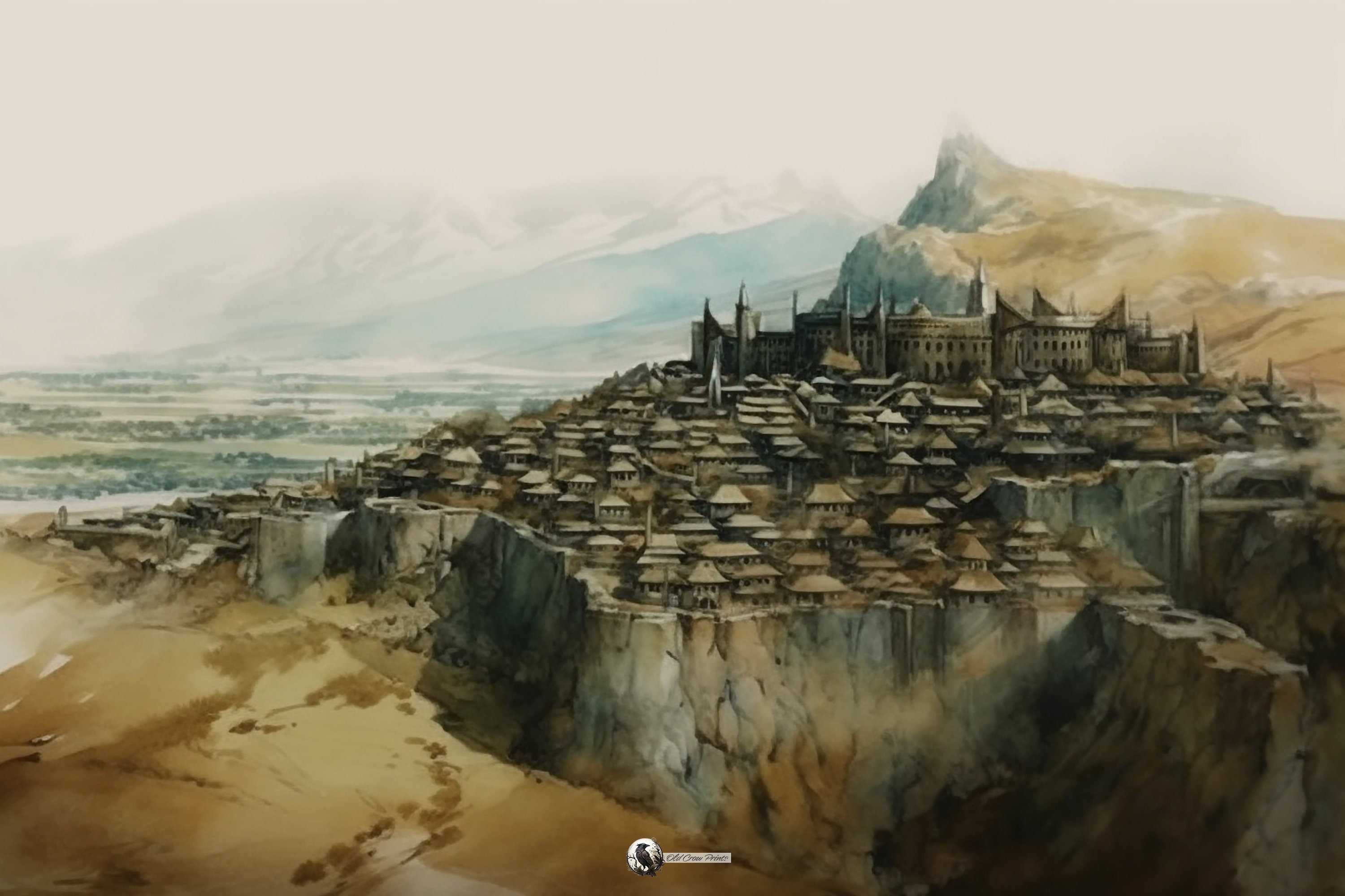 Rohan Landscape Painting, the Lord of the Rings Art, Fantasy Art, Jrr ...