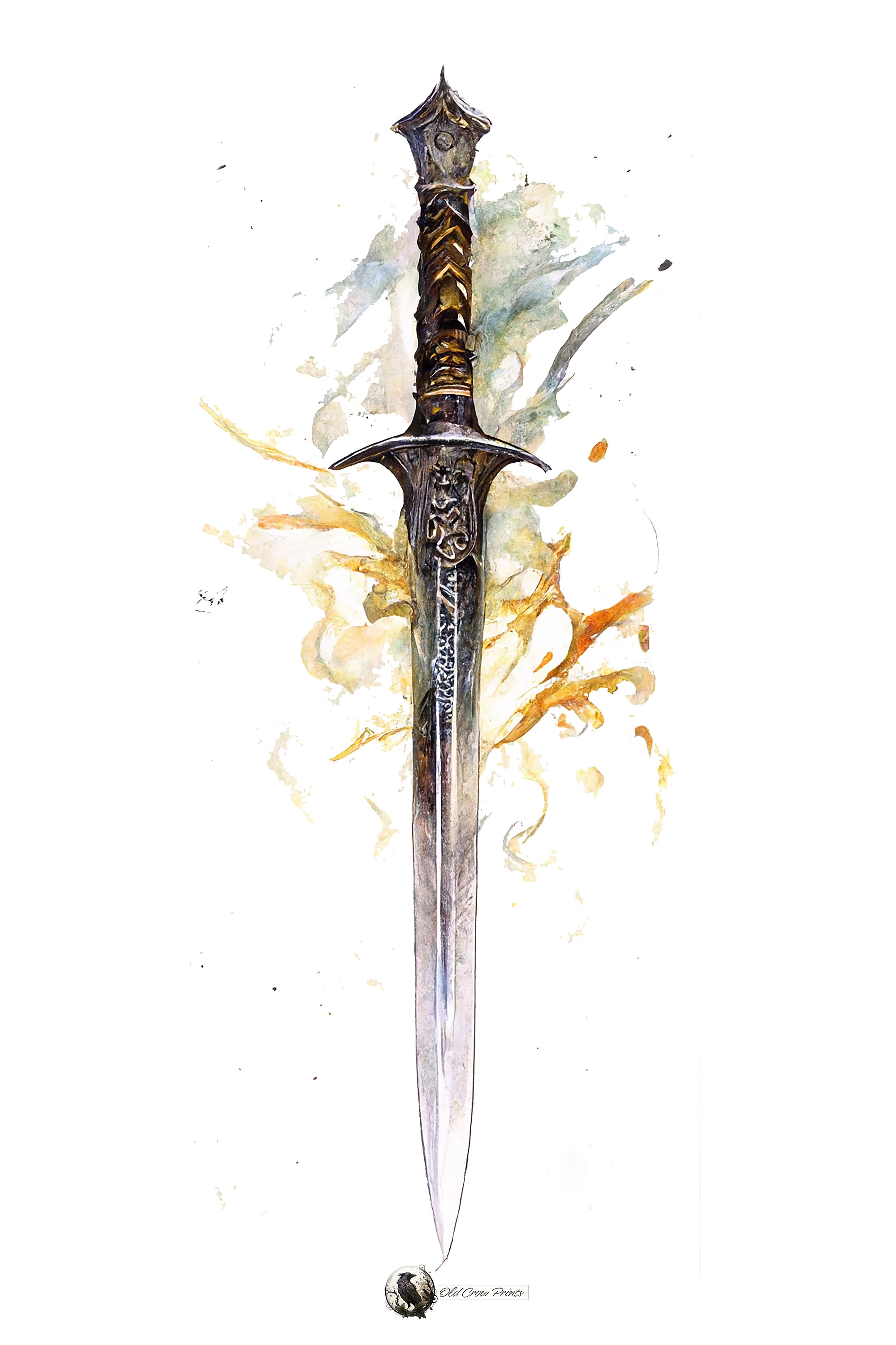 Lord of the Rings Sting Watercolor Painting, Lord of the Rings Print ...