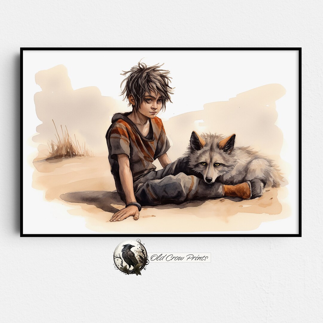 The Dark Tower Jake and Oy, Fantasy Watercolor Painting, Stephen King ...