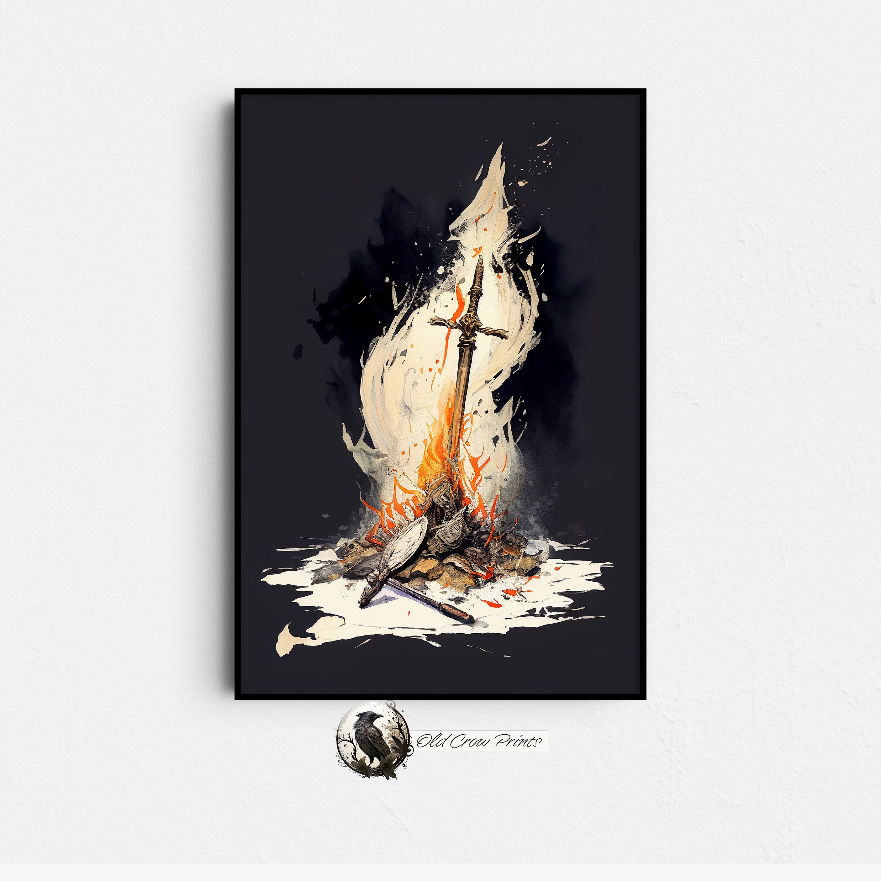 Dark Souls Bonfire, Gaming Poster Art, Movie Painting, Film, Video Game ...