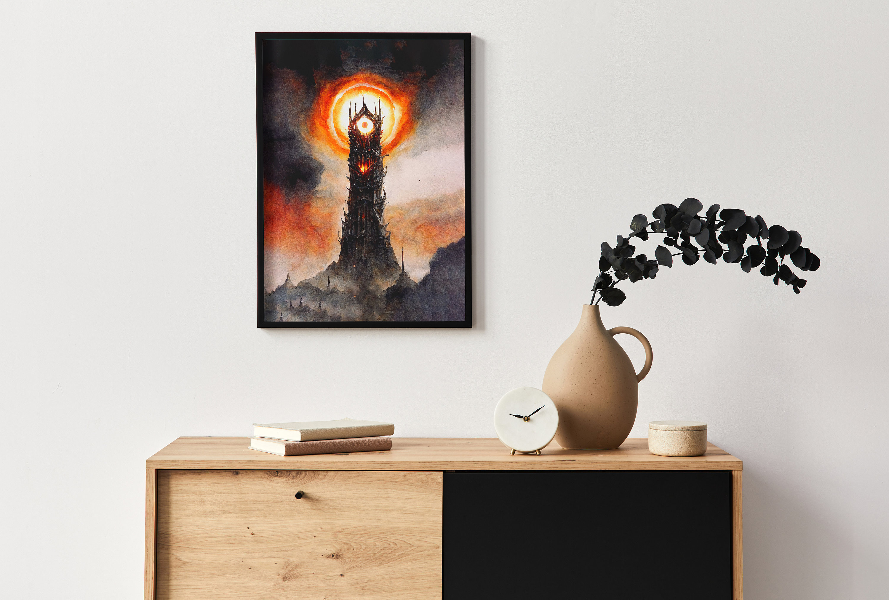 The Eye of Sauron Watercolor Painting, Lord of the Rings, Fantasy Art ...