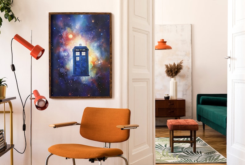 Tardis Universe Watercolor Painting Digital Print, Doctor Who Gift Fan ...