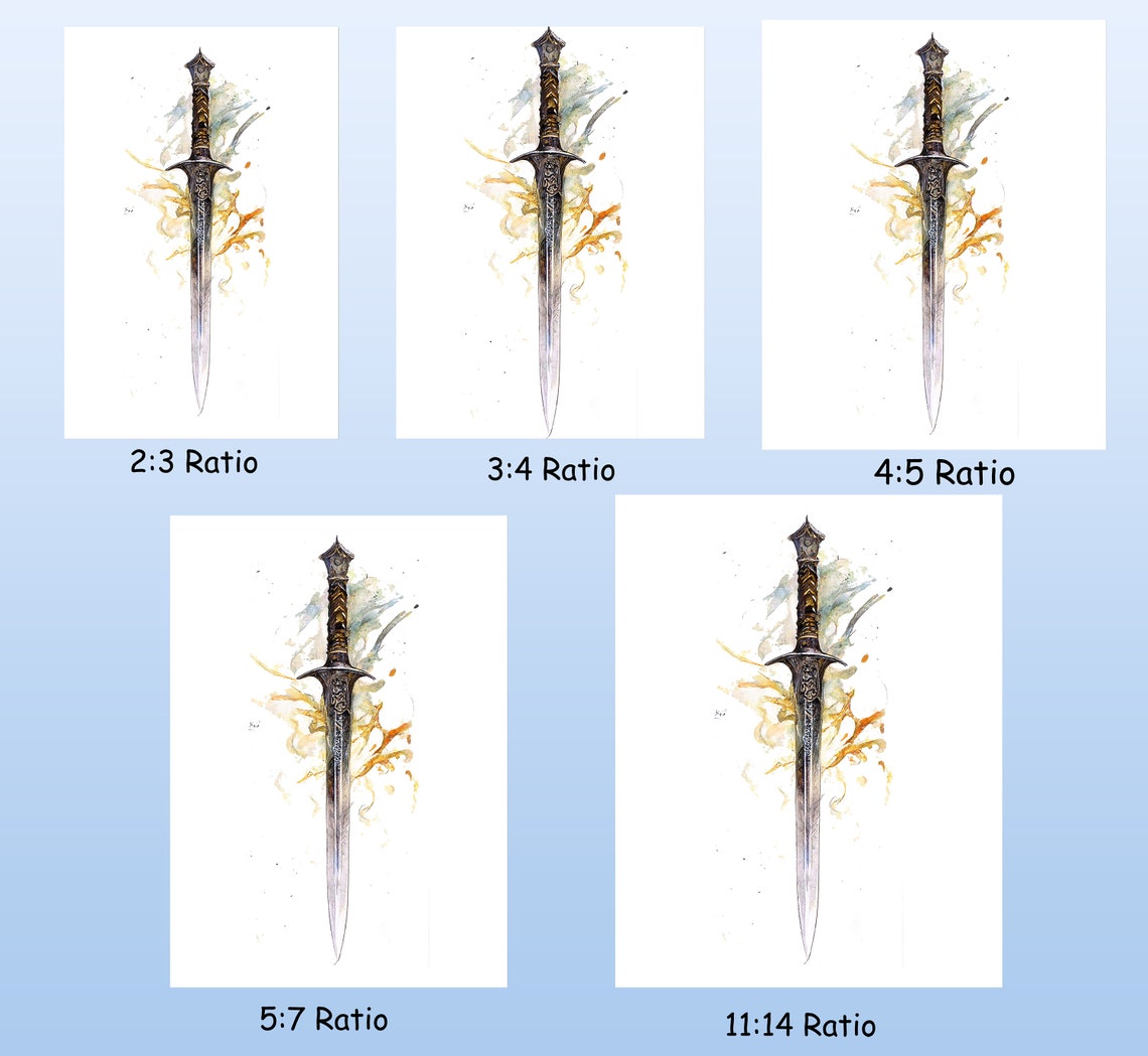 Lord of the Rings Sting Watercolor Painting, Lord of the Rings Print ...