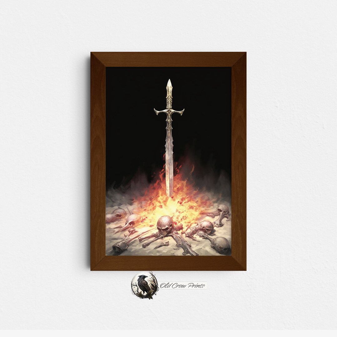 Dark Souls Bonefire, Gaming Poster Art, Video Game Home Decor, Game ...