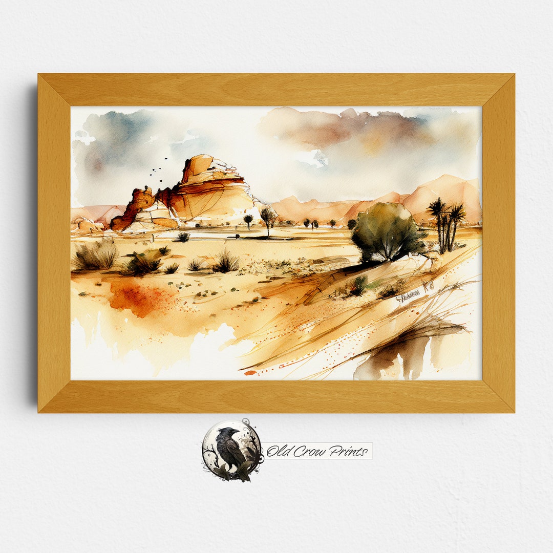 The Copper Desert, Southwestern Wall Décor, Mid Century Modern Boho ...