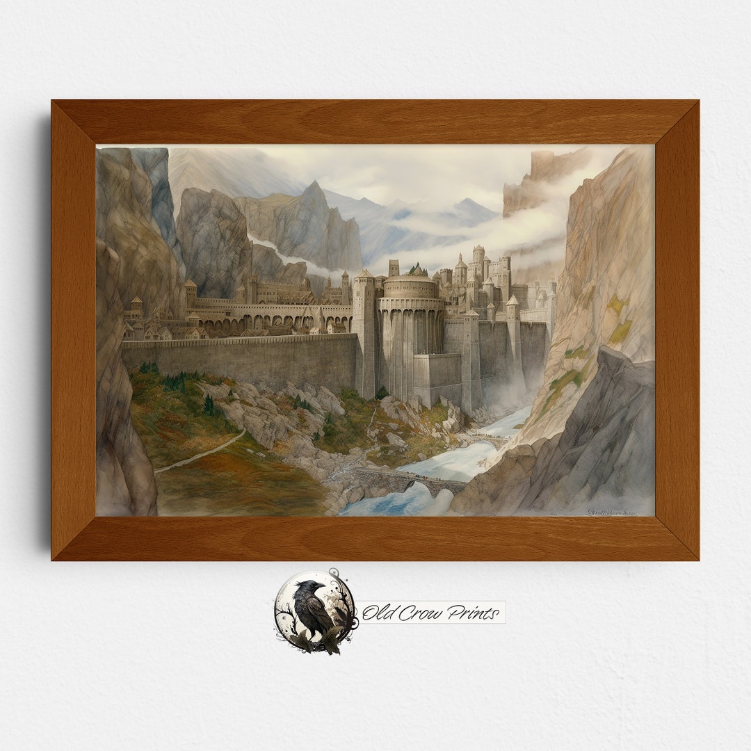 Helms Deep Painting, Lord of the Rings Inspired Art, Fantasy Art ...