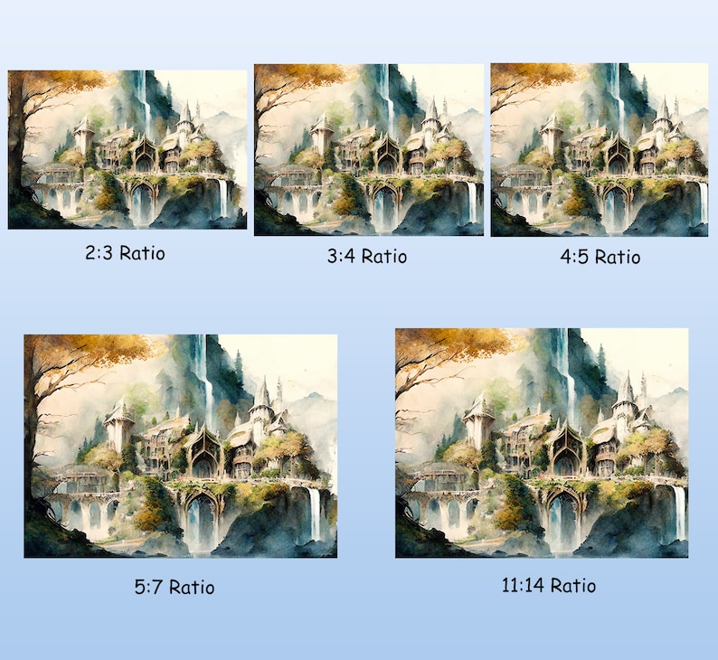 Rivendell Watercolor Painting, Lord of the Rings Art, Fantasy Art ...