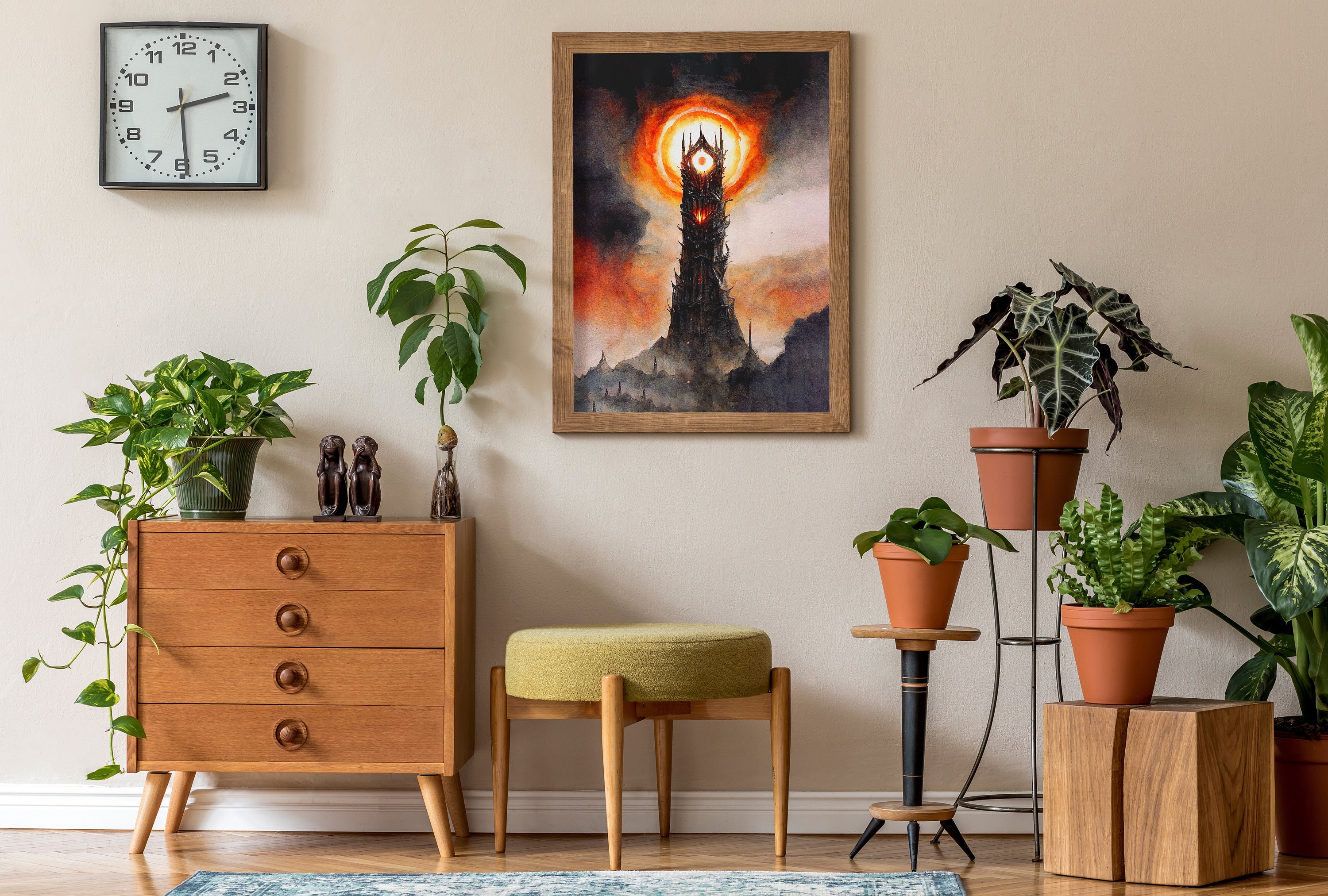 The Eye of Sauron Watercolor Painting, Lord of the Rings, Fantasy Art ...