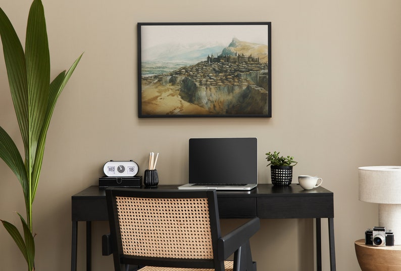 Rohan Landscape Painting the Lord of the Rings Art Fantasy - Etsy