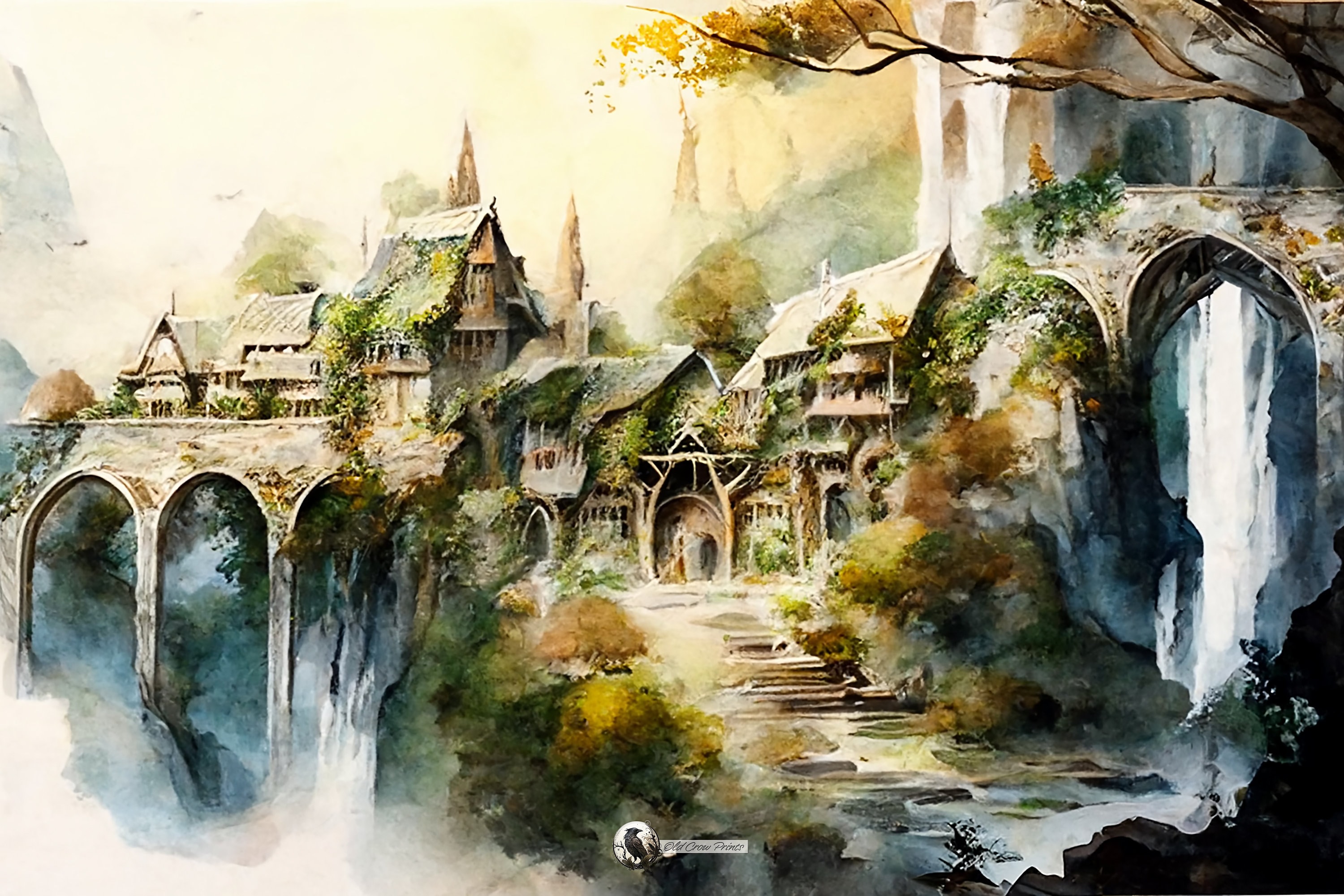 Entrance to Rivendell, Lord of the Rings Art, Fantasy Art, Tolkien ...