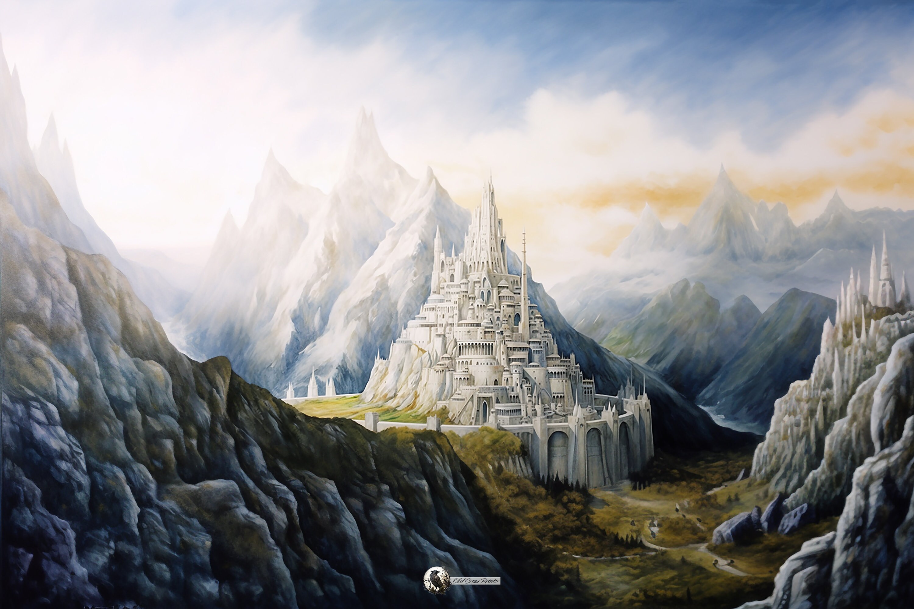 Minas Tirith Painting The Lord Of The Rings Fantasy Art Jrr Tolkien Minas Tirith Painting The Lord Of The Rings Fantasy Art Jrr Tolkien