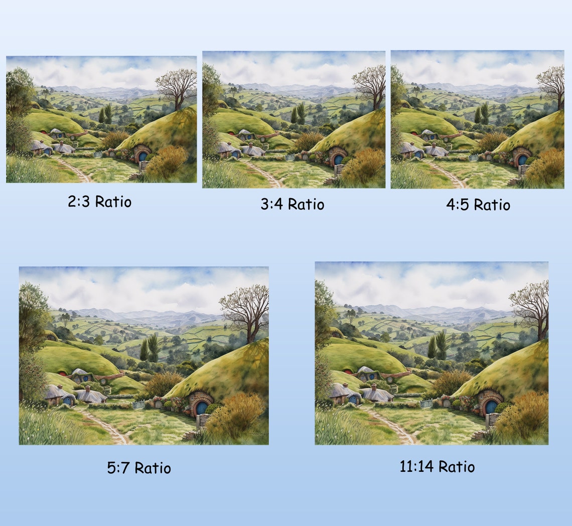 The Shire Painting, the Lord of the Rings Art, Fantasy Art, Jrr Tolkien ...