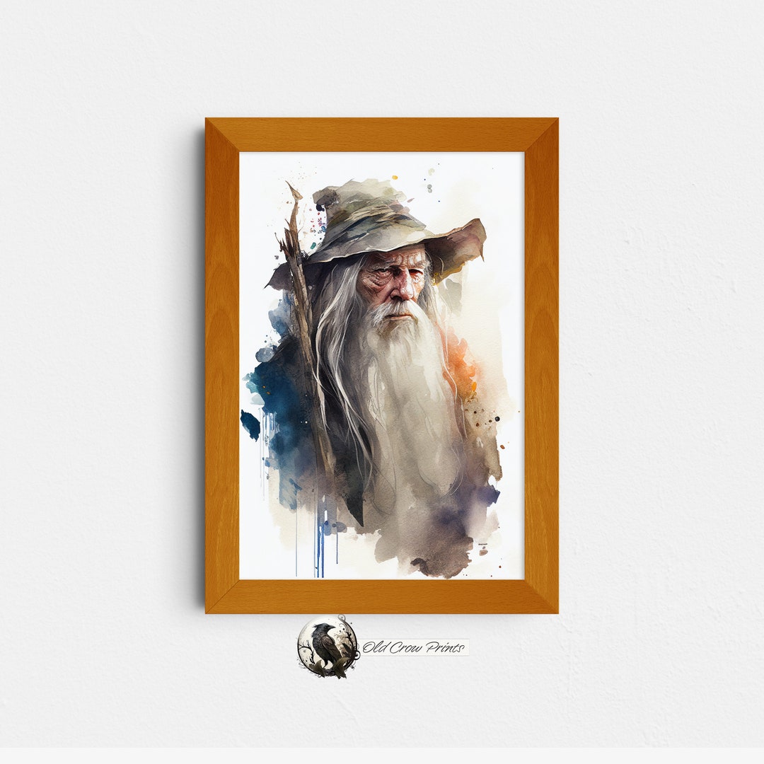 Gandalf Watercolor Sketch, Lord of the Rings Art, Fantasy Art, Tolkien ...