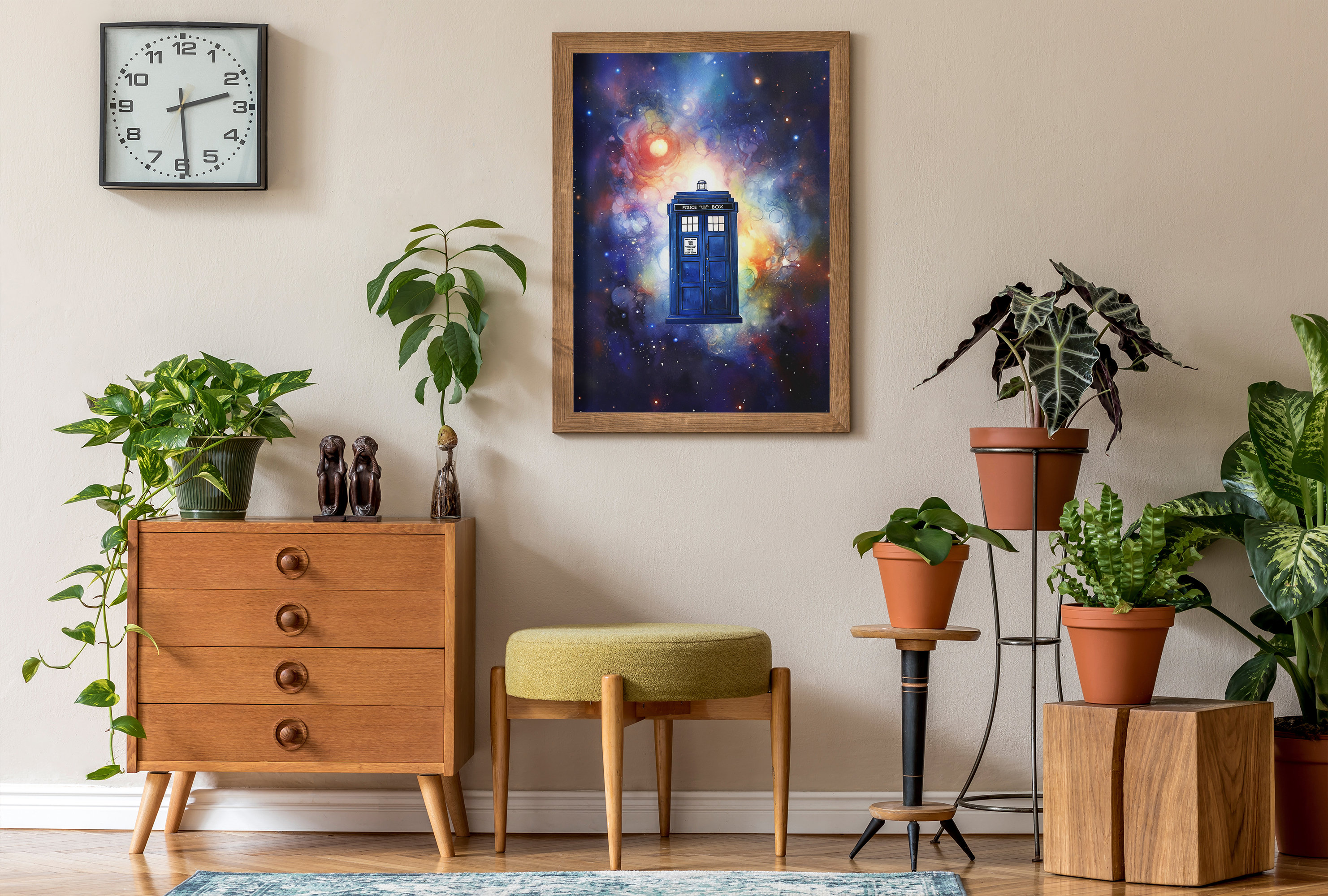 Tardis Universe Watercolor Painting Digital Print, Doctor Who Gift Fan ...