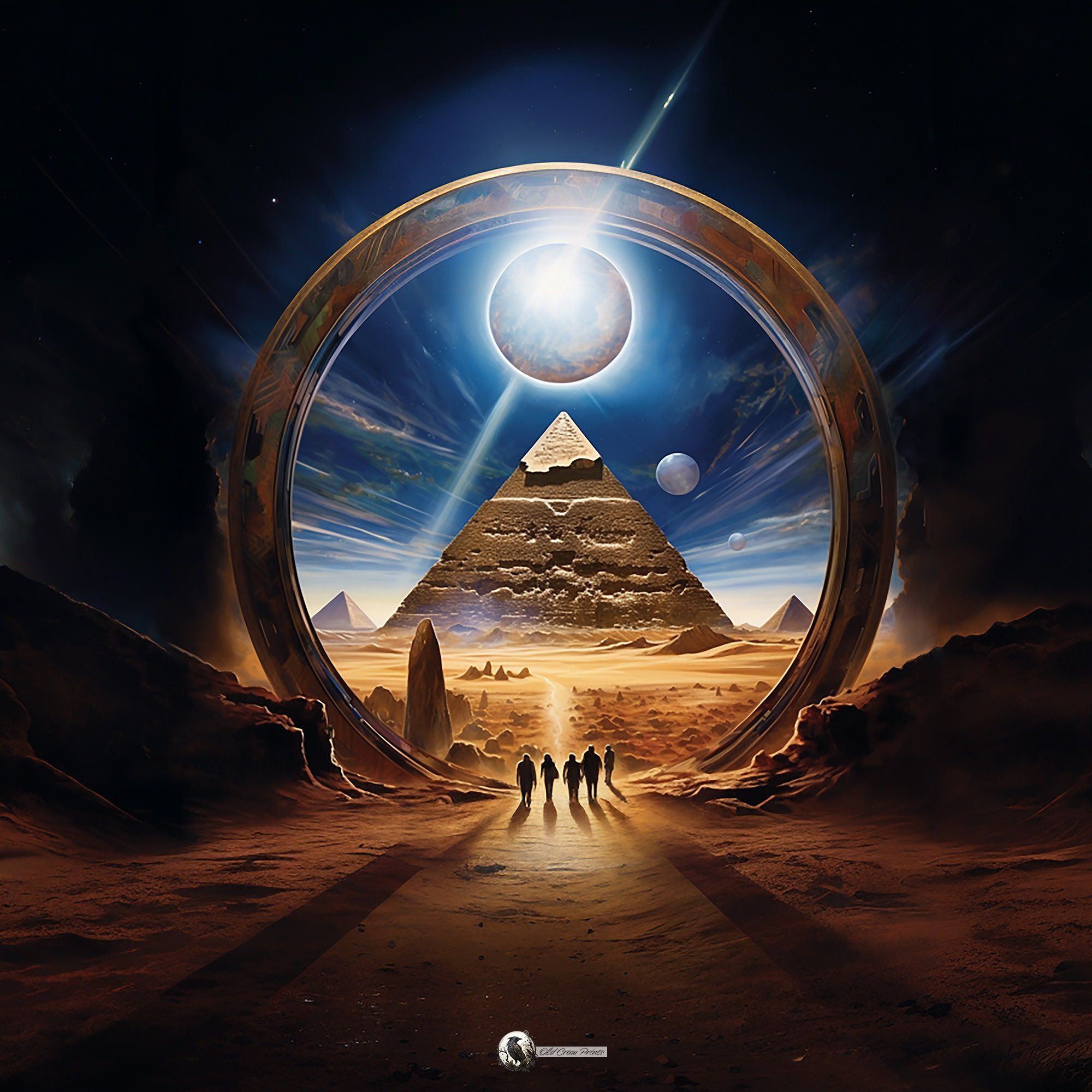 Stargate Watercolor Painting Digital Print, Science Fiction Home Decor ...