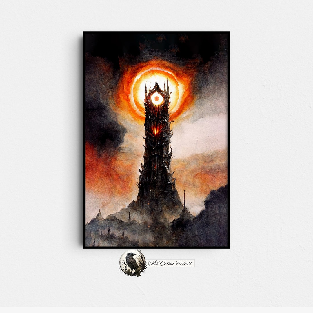 The Eye of Sauron Watercolor Painting, Lord of the Rings, Fantasy Art ...