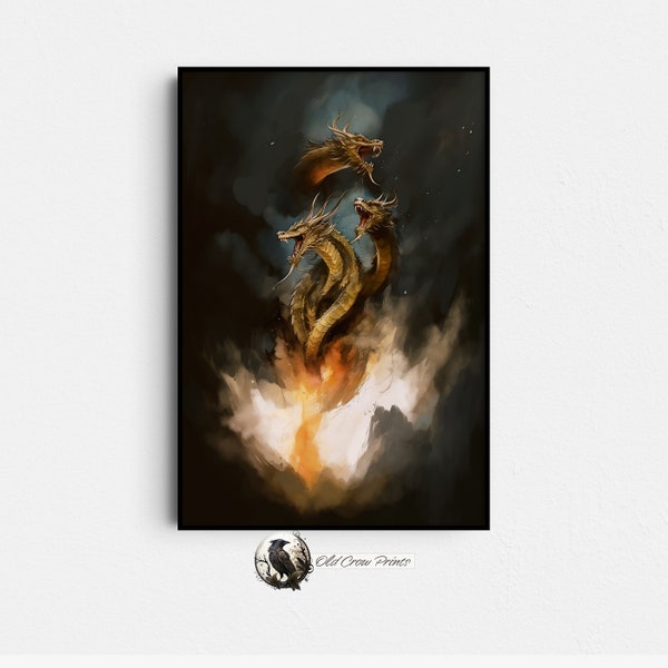 Godzilla King Ghidorah Poster - Etsy