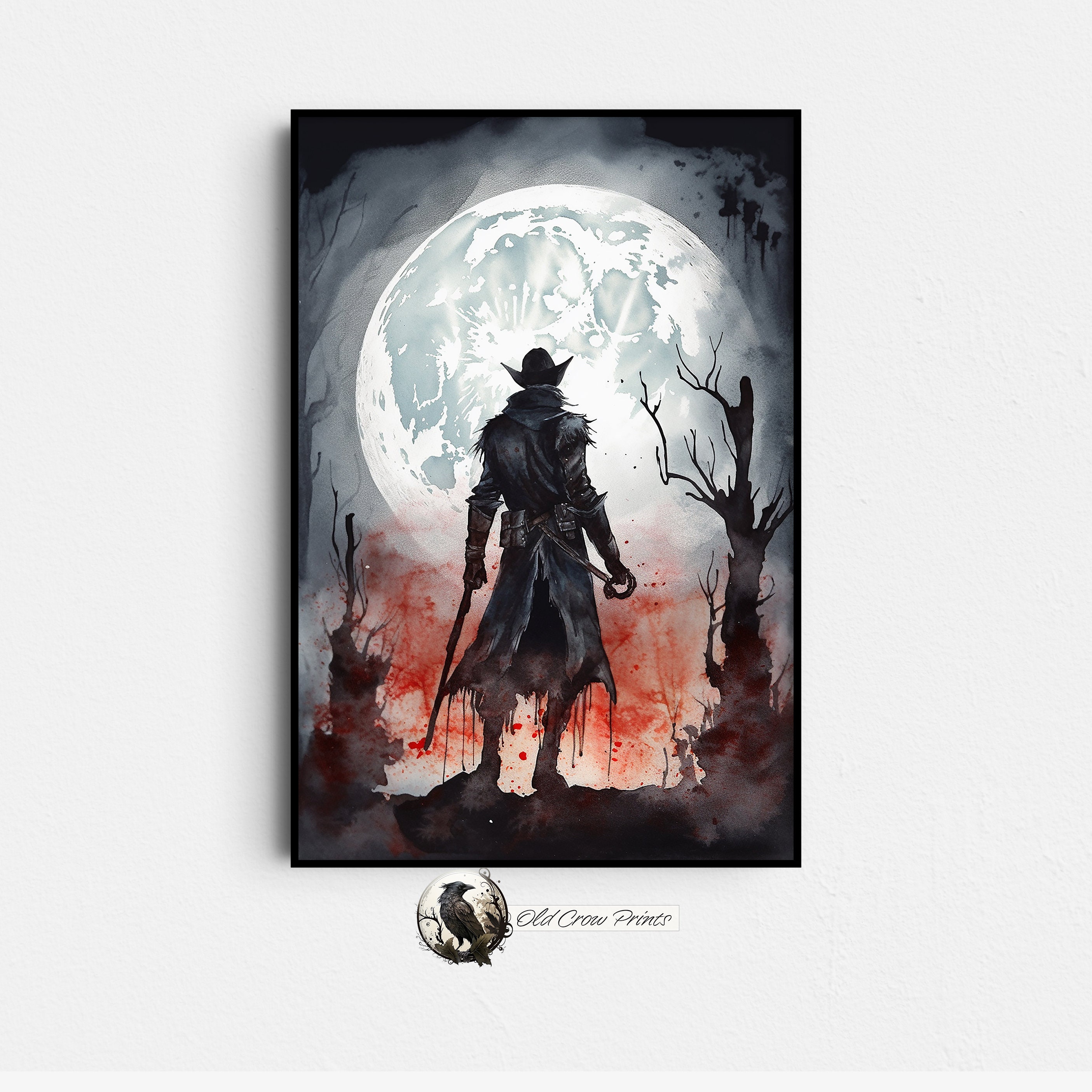 Bloodborne Moonlight, Dark Souls Poster Art, Movie Painting, Film ...