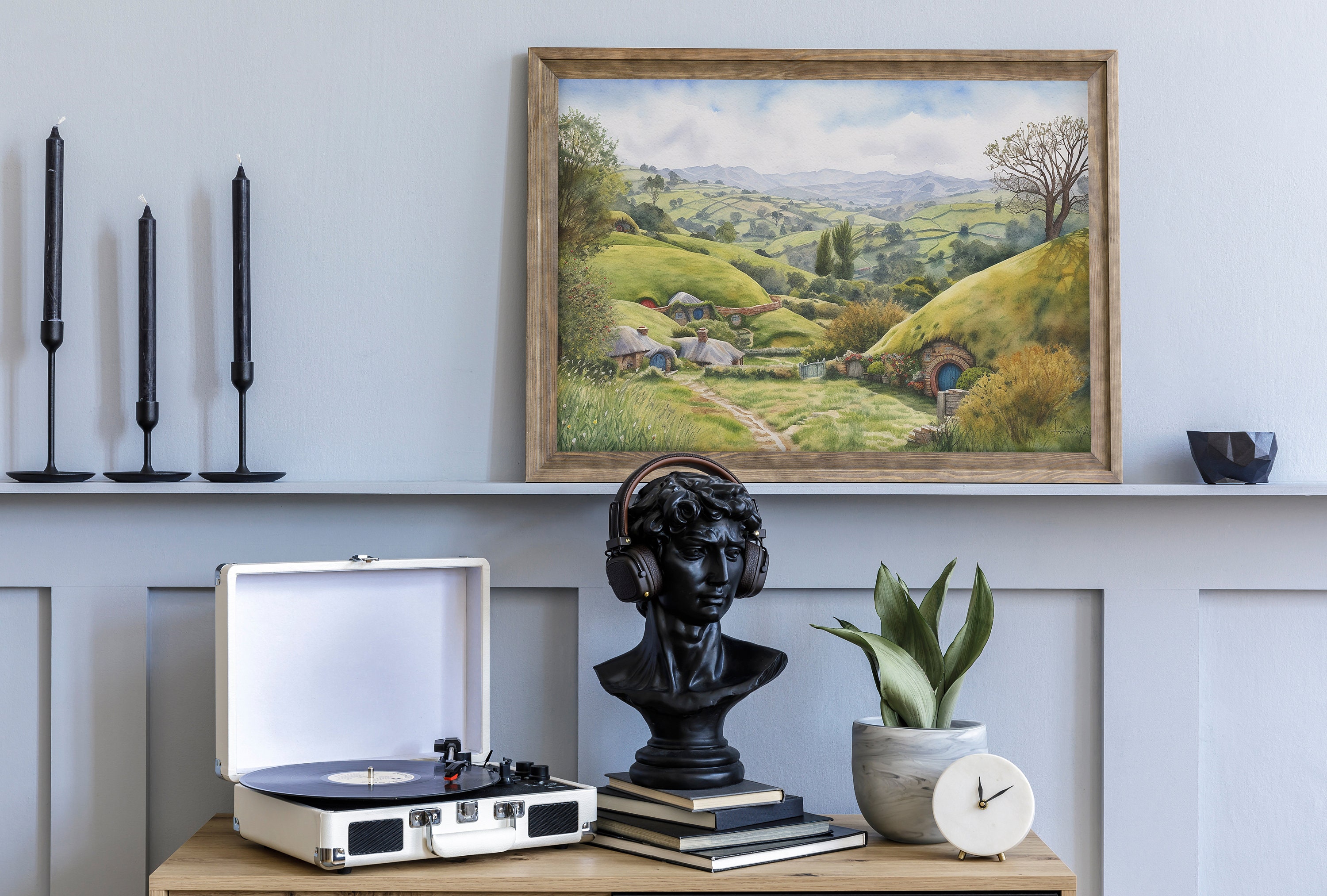 The Shire Painting, the Lord of the Rings Art, Fantasy Art, Jrr Tolkien ...