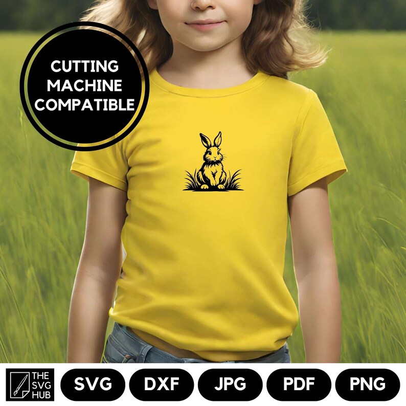 Rabbit SVG Instant Digital Download Easter Silhouette Clipart Detailed ...