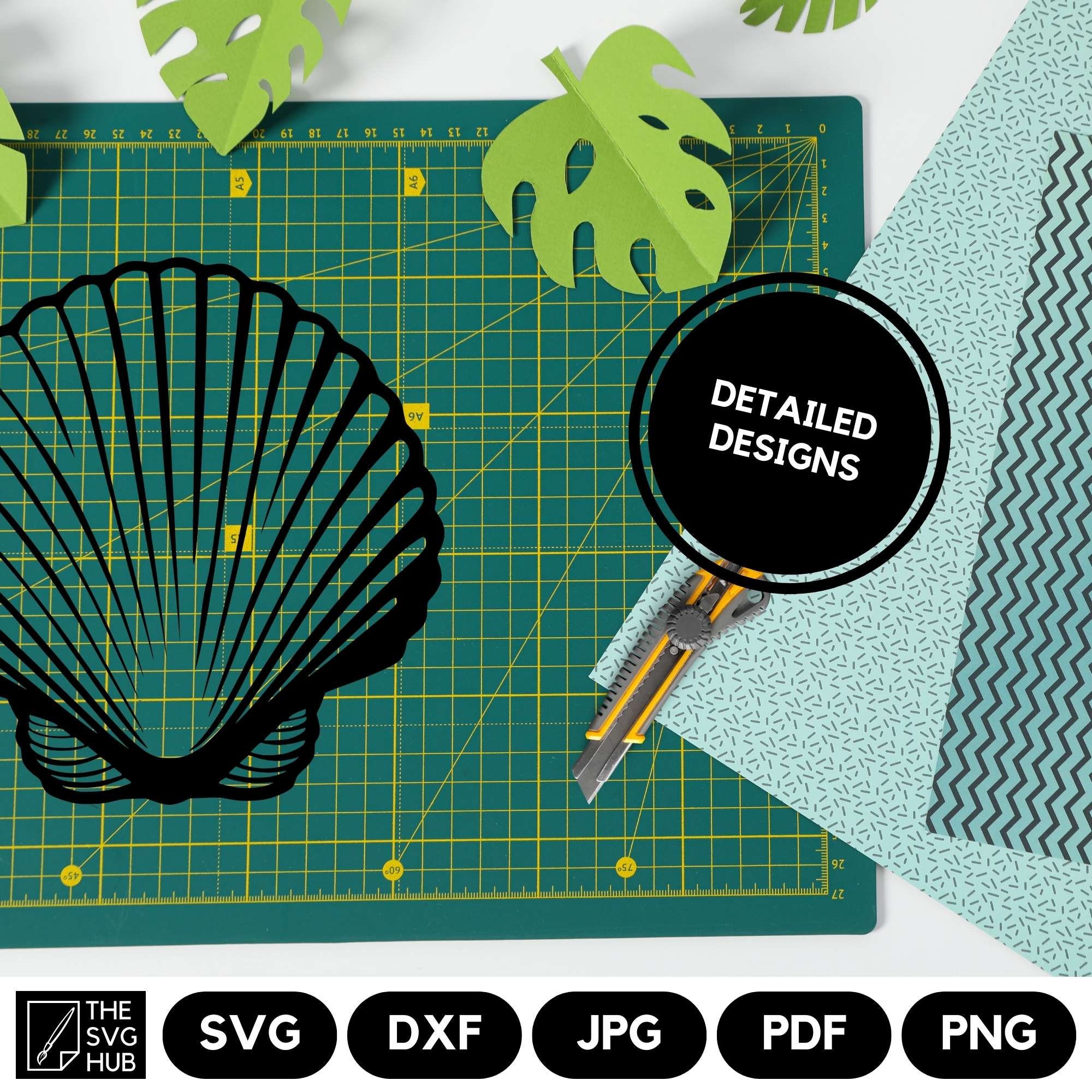 Sea Shell SVG Instant Digital Download - Summertime Silhouette Clipart ...