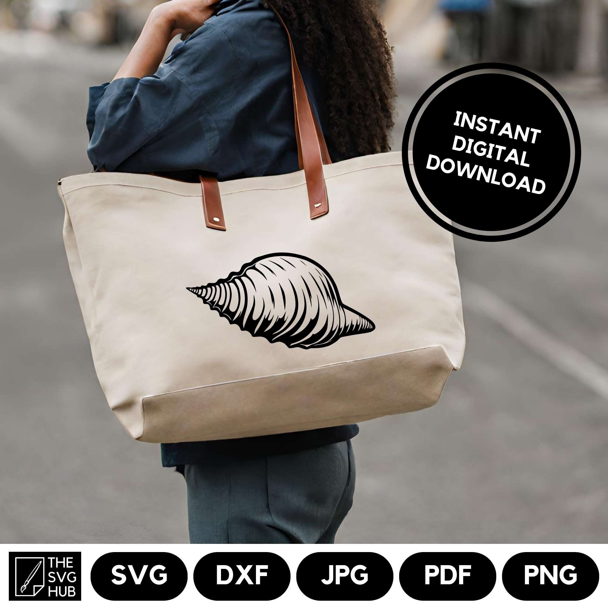 Sea Shell SVG Instant Digital Download - Summertime Silhouette Clipart ...
