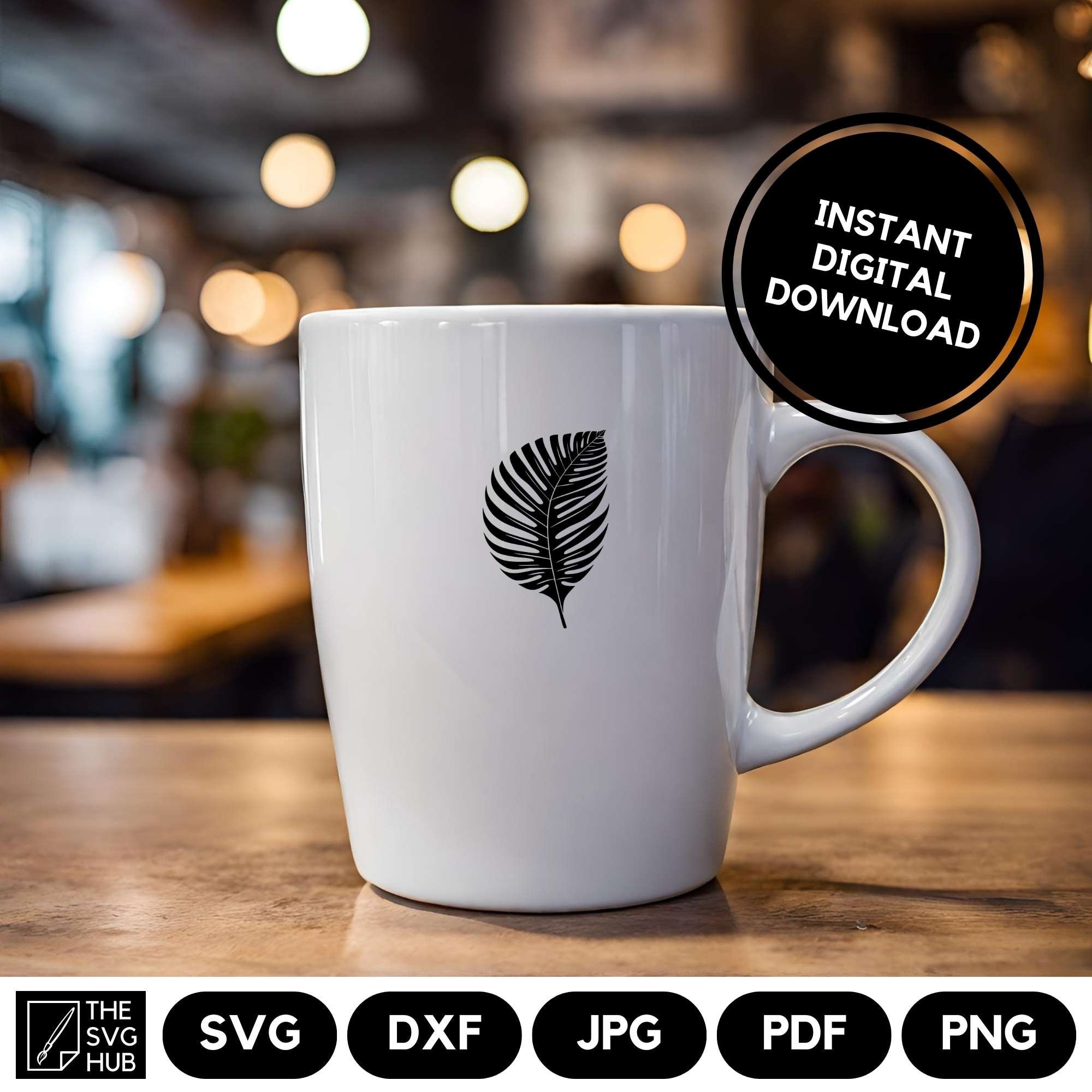 Tropical Palm Leaf SVG Instant Digital Download - Silhouette Clipart ...