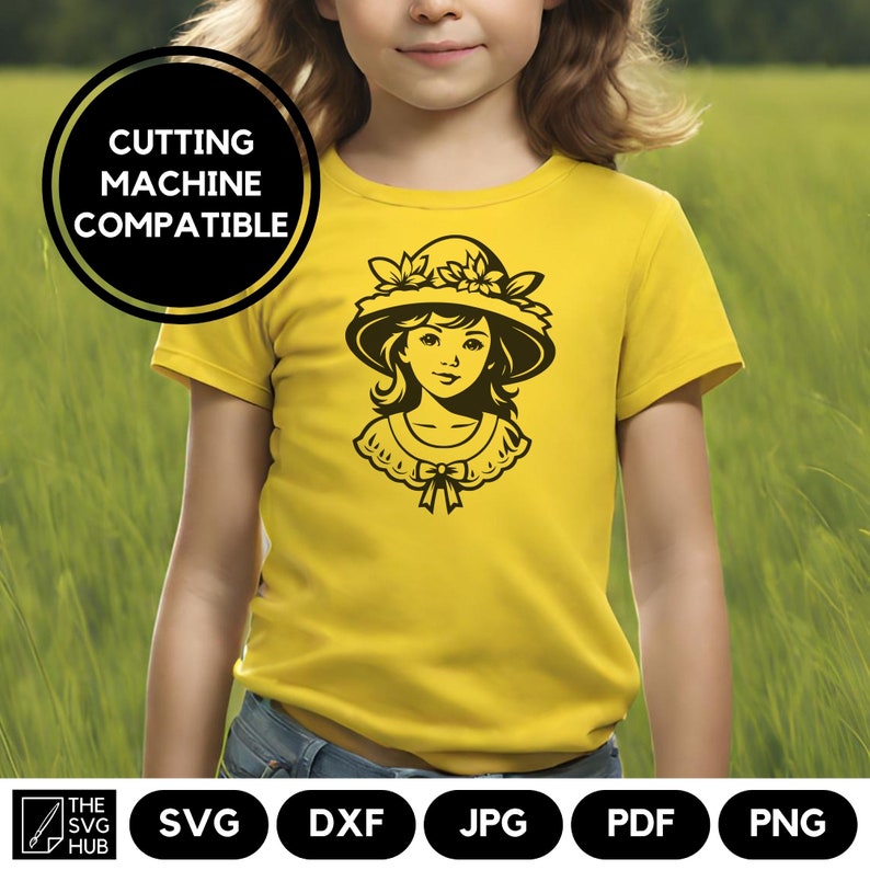 Easter Girl Bonnet SVG, Instant Digital Download, Printable Wall Art ...