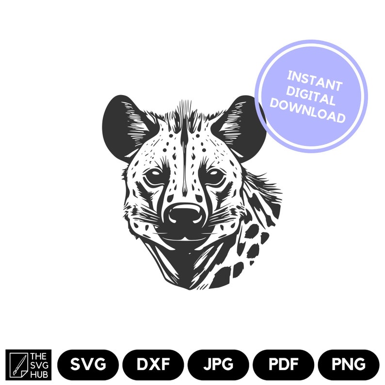 Hyena SVG Digital Download, Printable Wall Art, African Animal Clipart ...