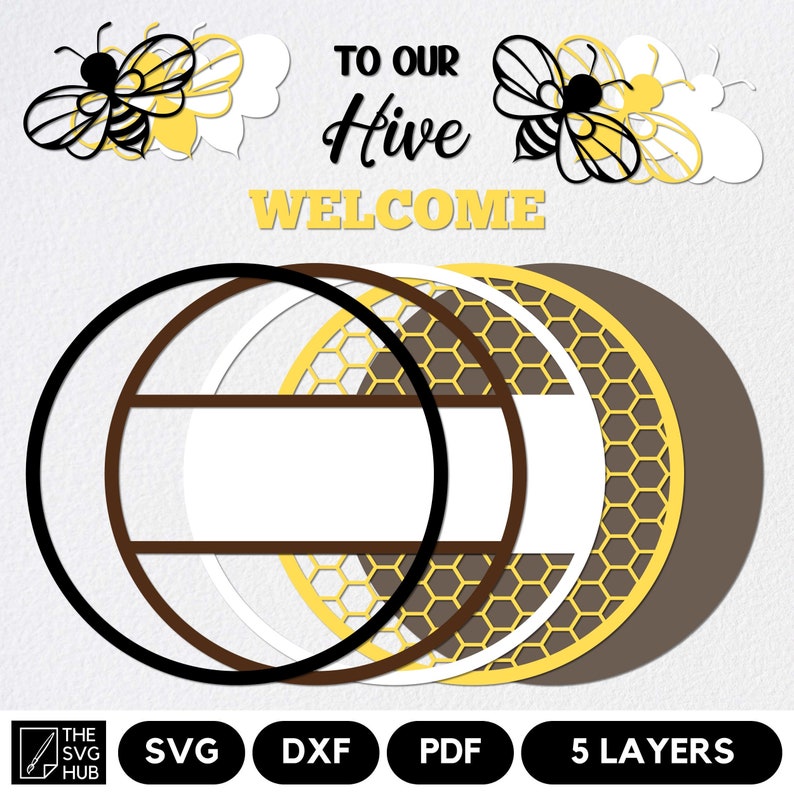 3D Welcome to Our Hive Layered SVG Instant Digital Download ...