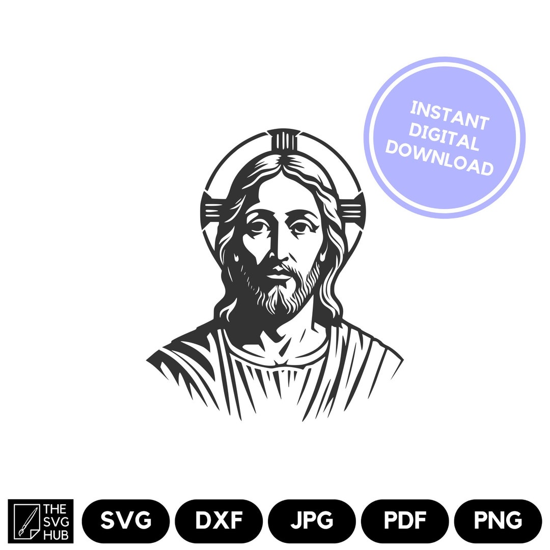 Lord Jesus SVG Instant Digital Download, Christ Cut File, Christian ...