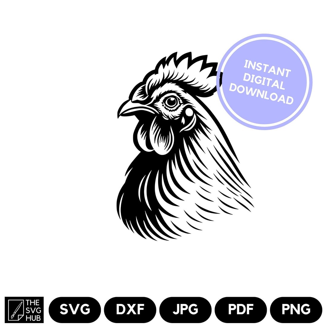 Hen SVG Instant Digital Download - Farm Life Silhouette Clipart ...