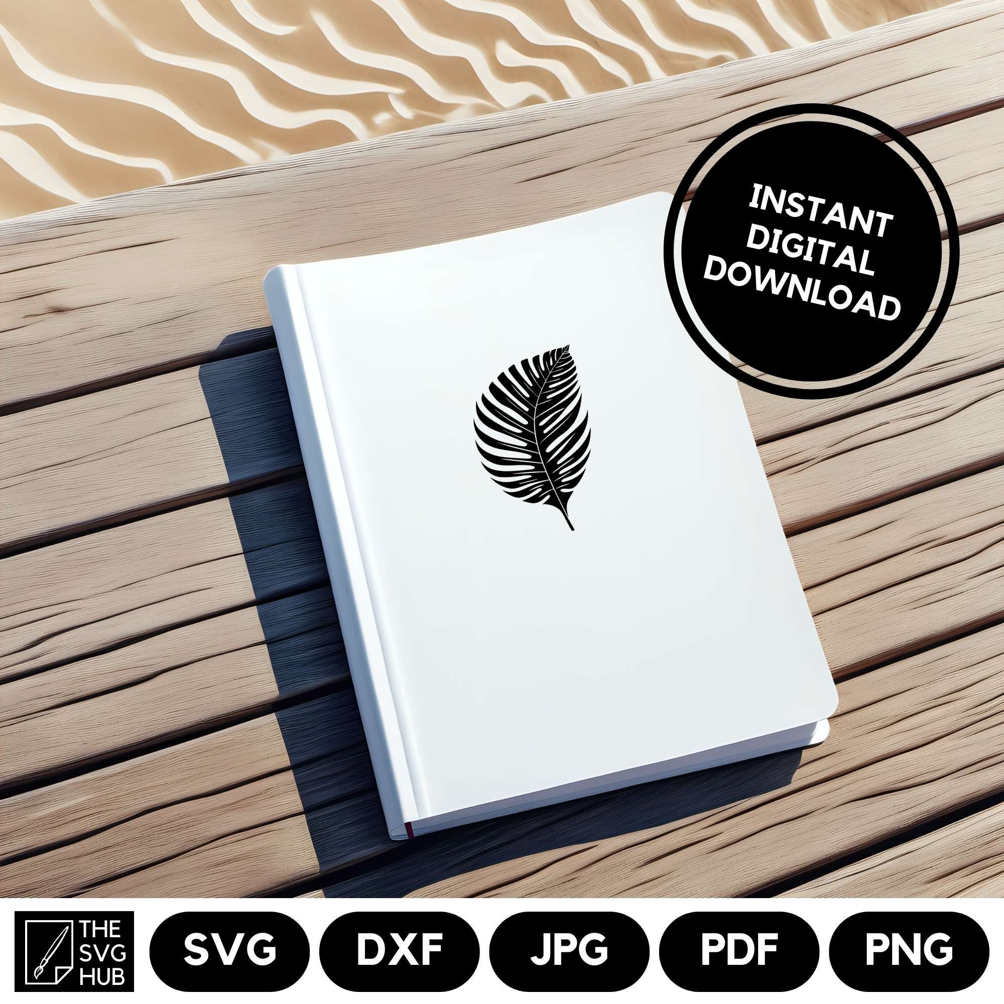 Tropical Palm Leaf SVG Instant Digital Download - Silhouette Clipart ...