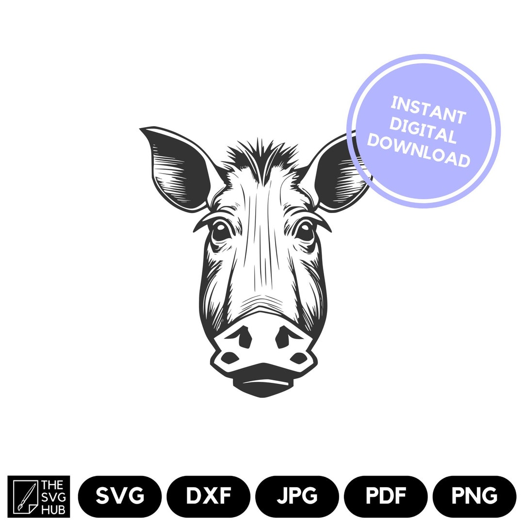 Warthog SVG Digital Download, Printable Wall Art, African Animal ...